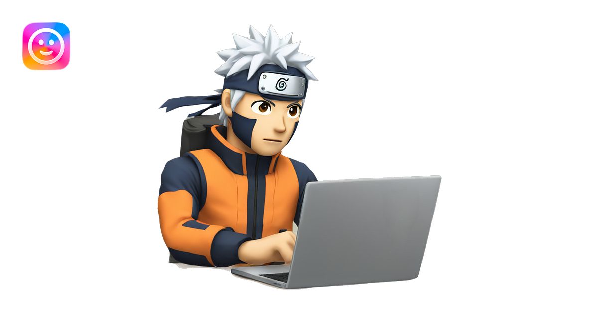 naruto coding with laptop emoji | AI Emoji Generator