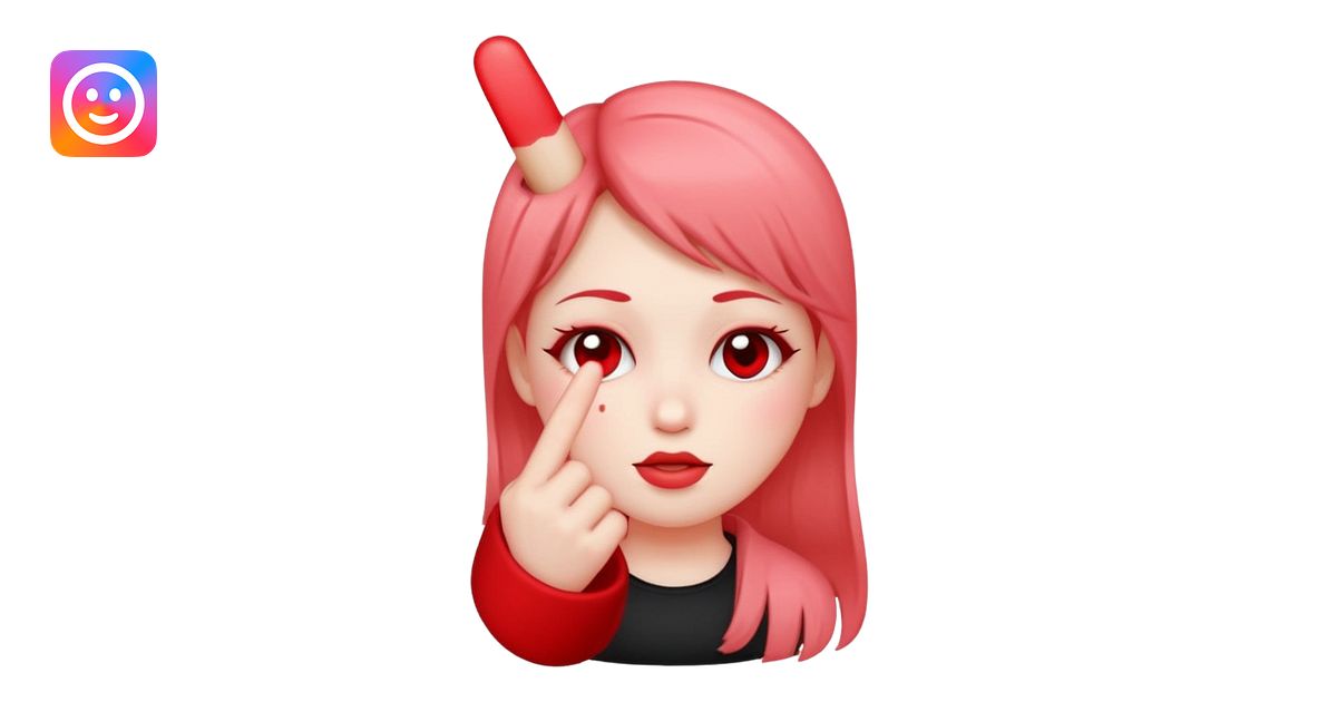 middle finger with blushing face emoji | AI Emoji Generator