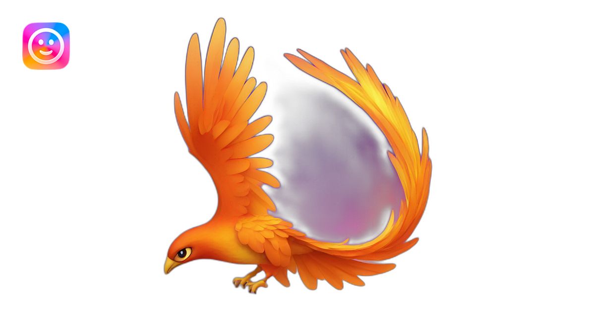 p letter as phoenix emoji | AI Emoji Generator