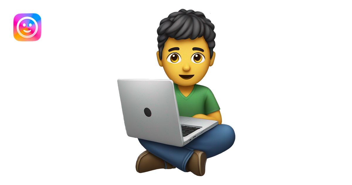 Coder with laptop emoji | AI Emoji Generator