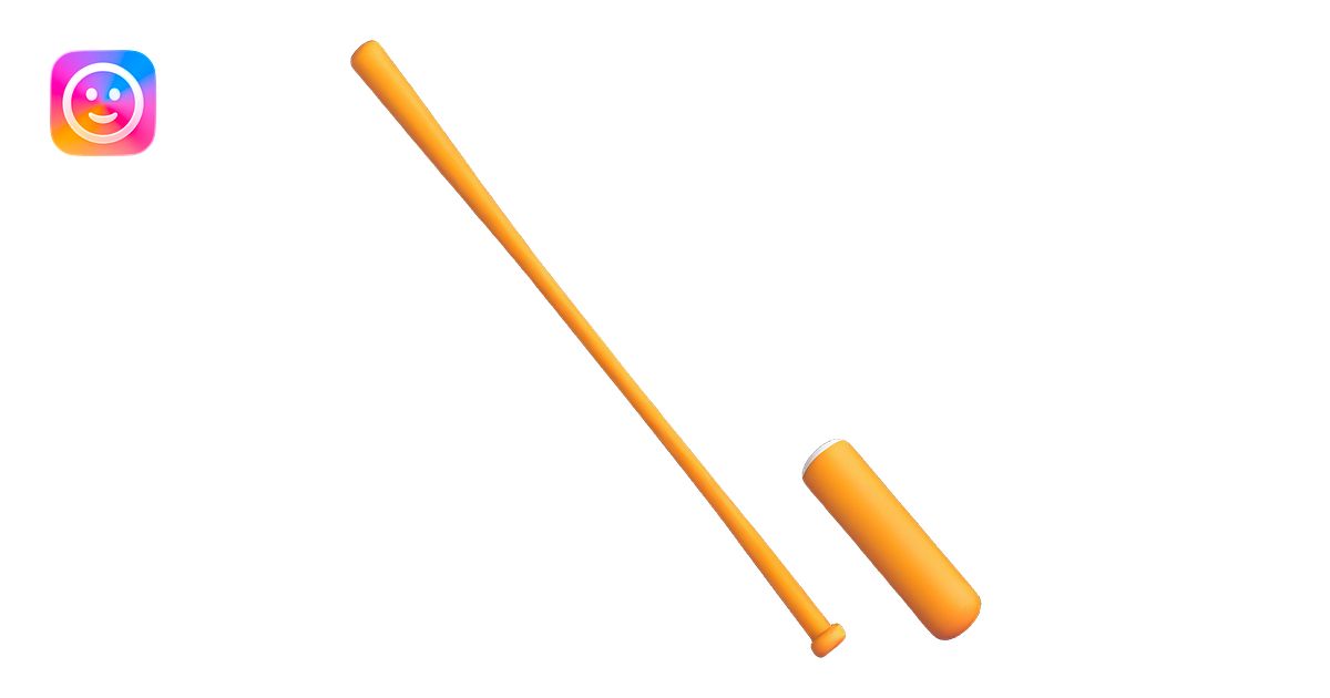 3D emoji style baseball bat emoji | AI Emoji Generator