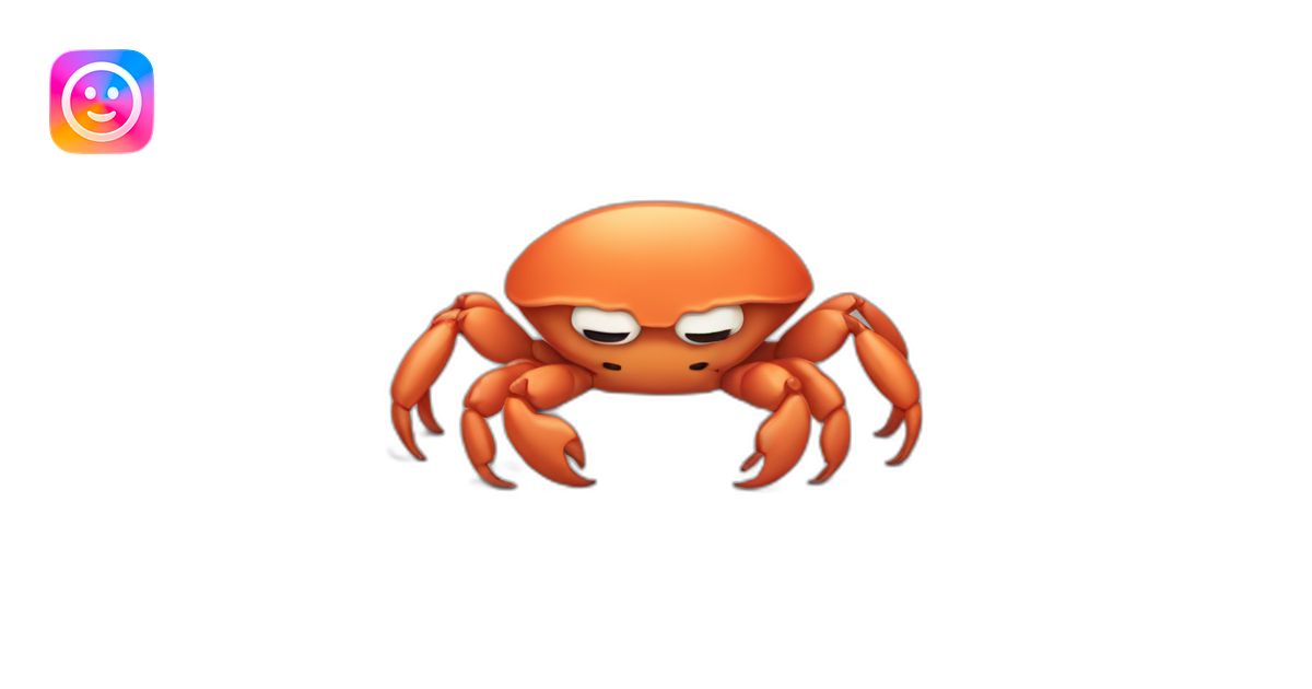 depressed-crab-because-it-has-to-do-golang emoji | AI Emoji Generator
