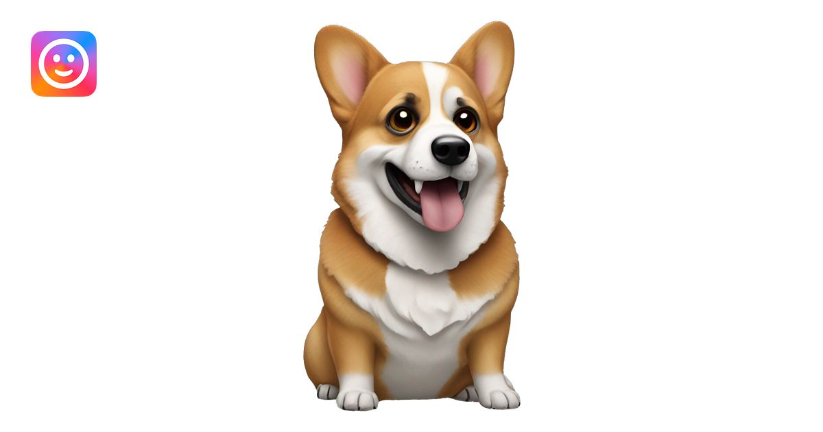 Corgi with Jason Friday the 13th mask on emoji | AI Emoji Generator