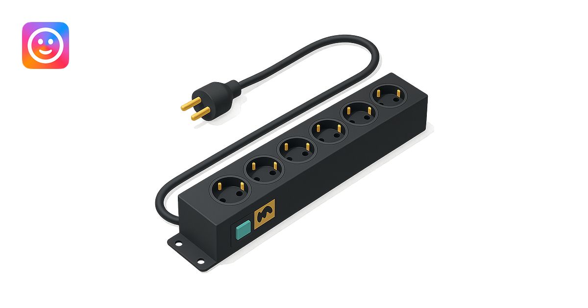 A 19-inch telecommunications power distribution unit in a 3D style ...