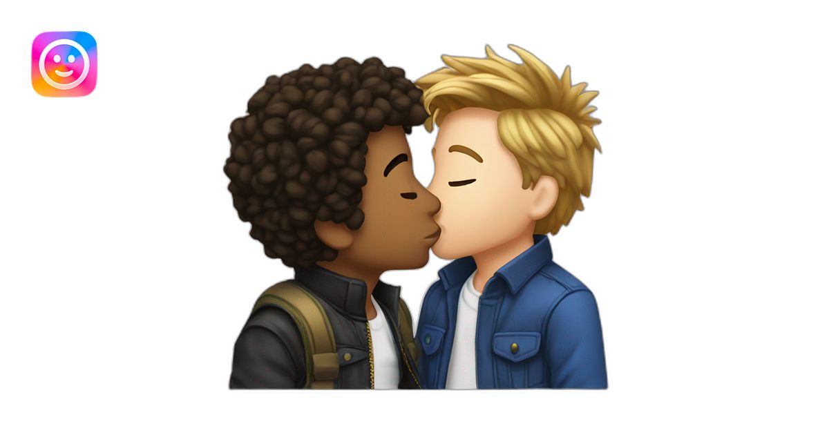 mcfly kissing carlito emoji | AI Emoji Generator
