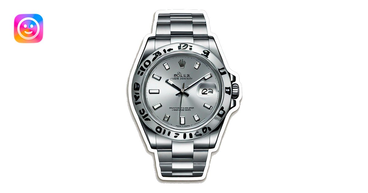 Rolex in apple style sticker emoji | AI Emoji Generator