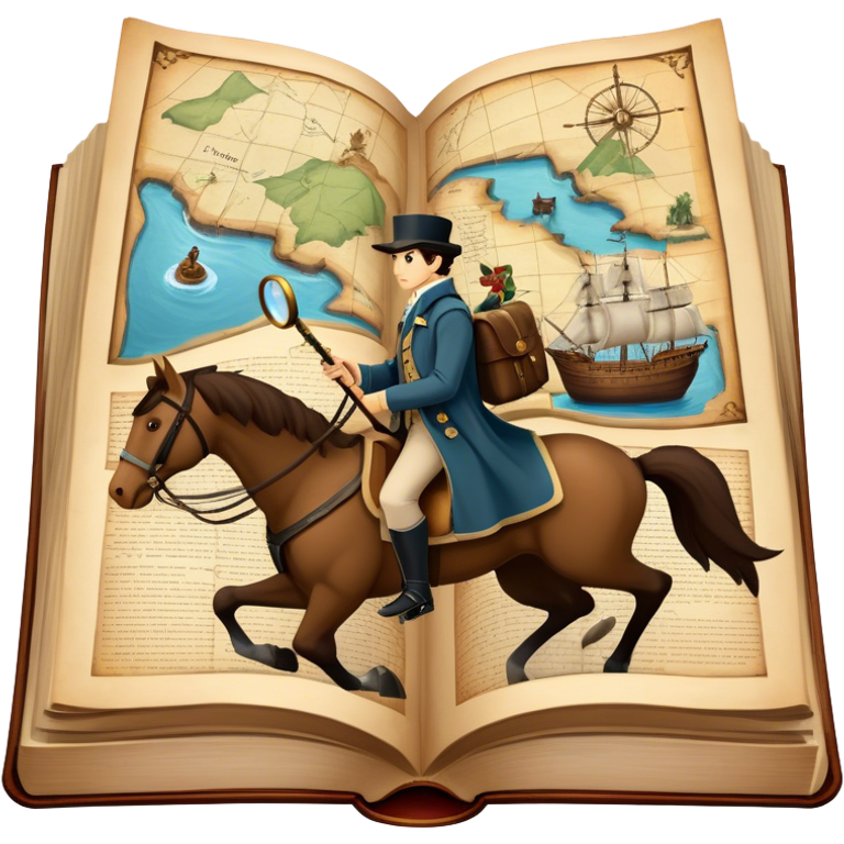 Collage for Reading Fiction: large open book with pages turning into ...