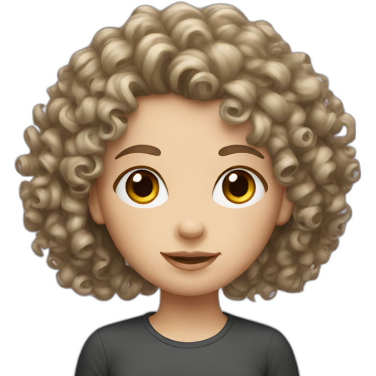 curly hair white girl emoji | AI Emoji Generator