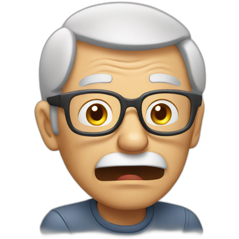 Old man yells at computer emoji | AI Emoji Generator