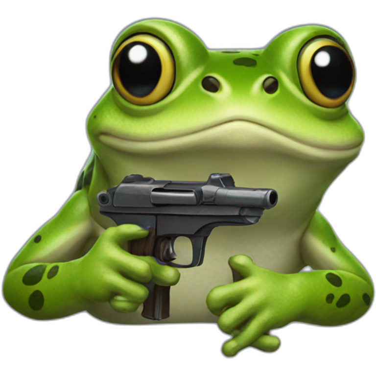 Gun frog emoji | AI Emoji Generator