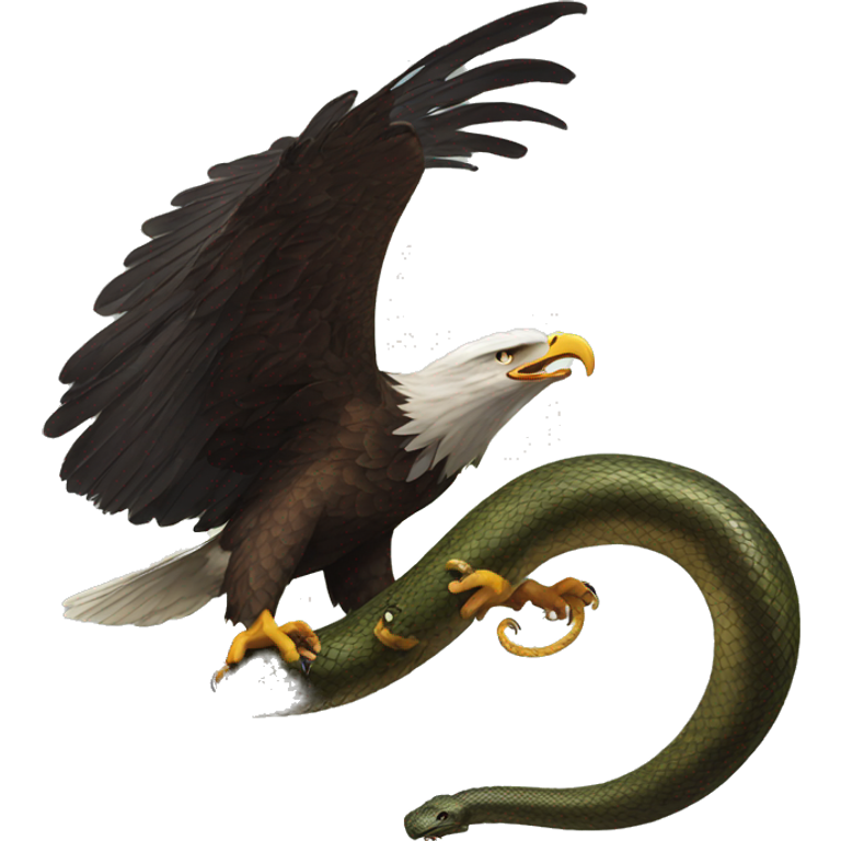 eagle grabbing snake emoji | AI Emoji Generator