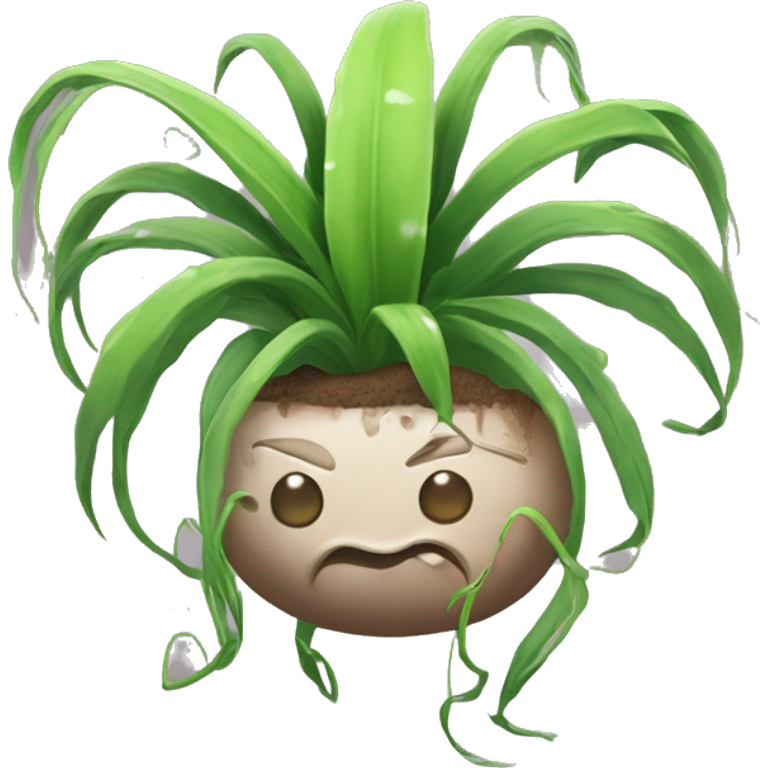 A magical sentient spider-plant who has a dirt ball at his center, who ...