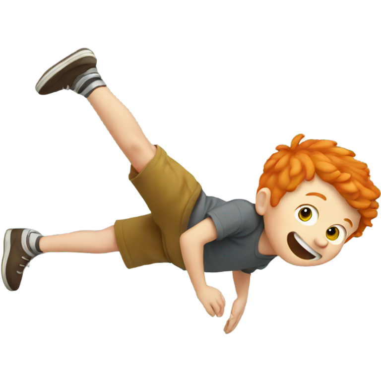 Ginger kid doing a backflip emoji | AI Emoji Generator