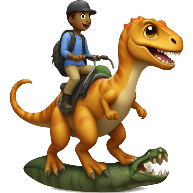Cat riding a dinosaur emoji | AI Emoji Generator