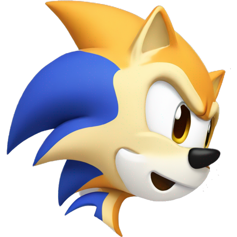 Tails Sonic head only emoji | AI Emoji Generator