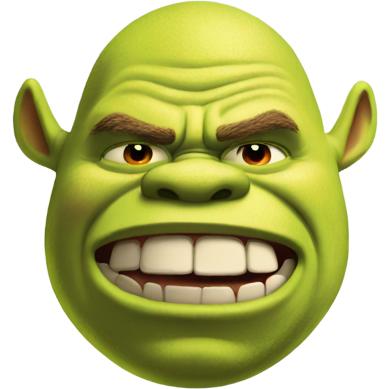 Shrek but red and angry emoji | AI Emoji Generator