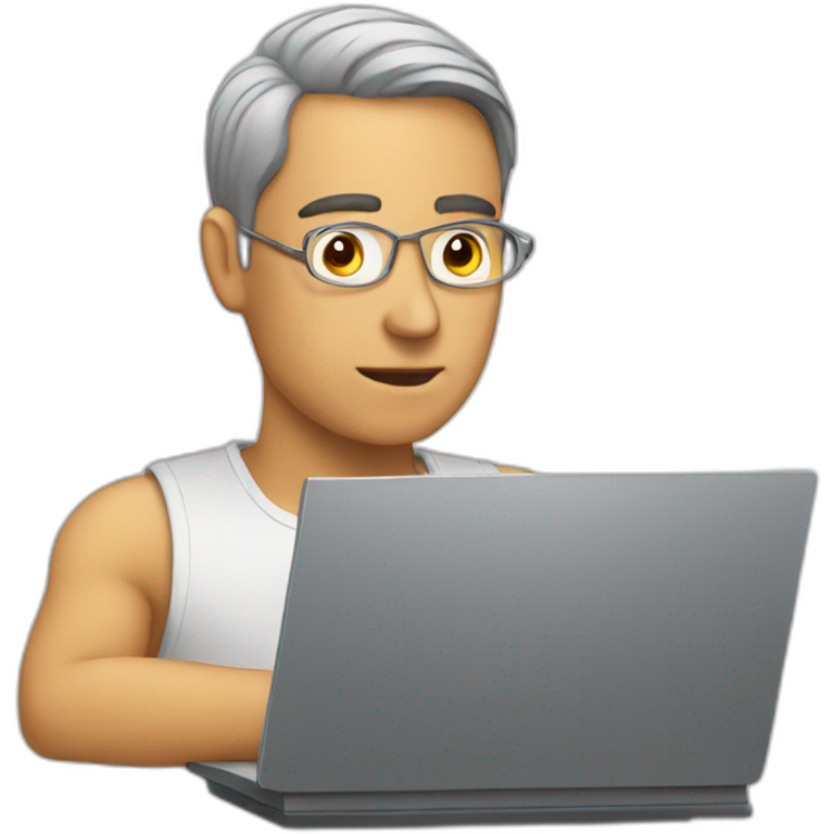 man looking at computer screen emoji | AI Emoji Generator