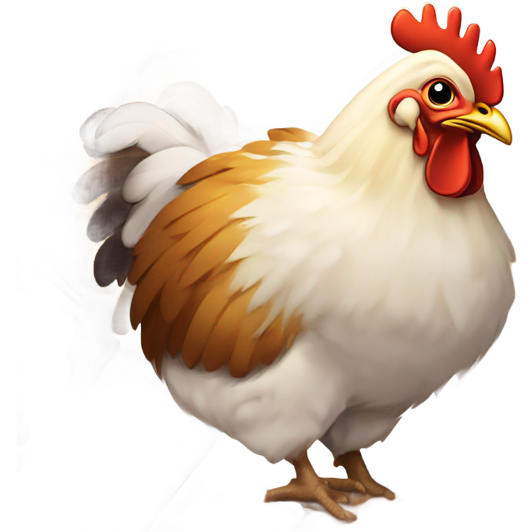 Chicken eating chicken emoji | AI Emoji Generator