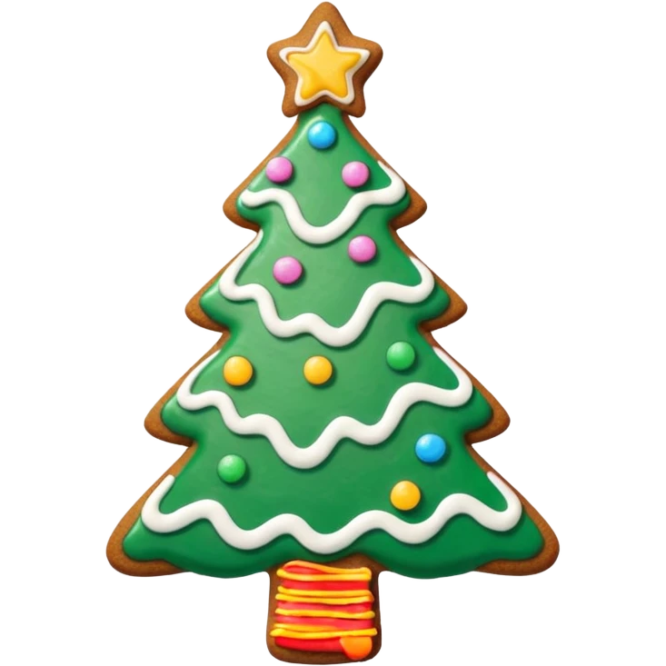 gingerbread cookies in the form of a Christmas tree emoji | AI Emoji ...