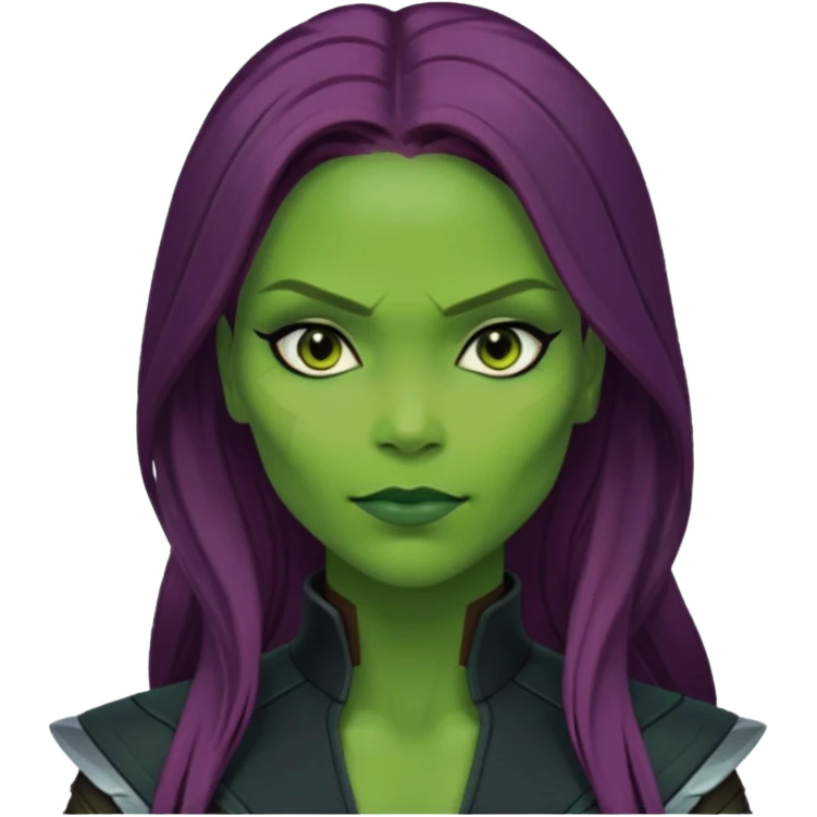 gamora from Guardians of the Galaxy movie emoji | AI Emoji Generator