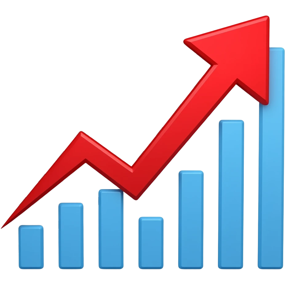 The arrow of the report on the graph, pointing down in the document ...