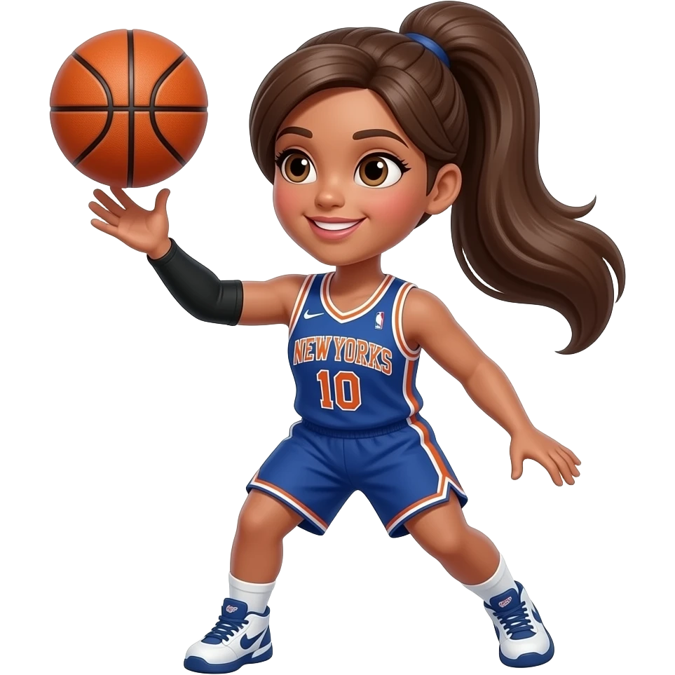 tanned brown light female with black and brown long barbie ponytail ...
