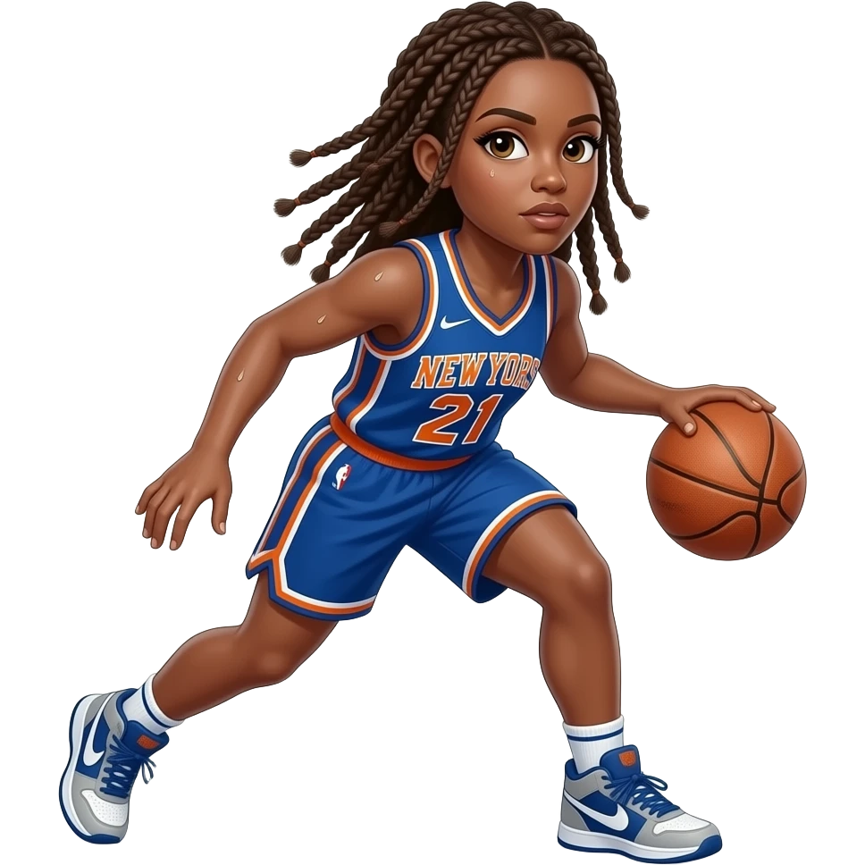light tan white skin female with brown box braids hazel eyes playing ...