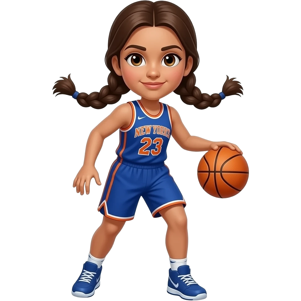 spanish female with brown braids hazel eyes playing basketball in a new ...