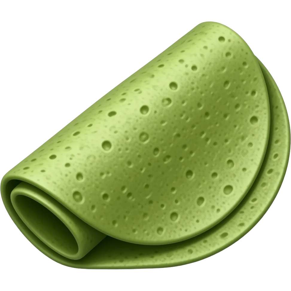 Whole wheat roti green in color make it greener emoji | AI Emoji Generator