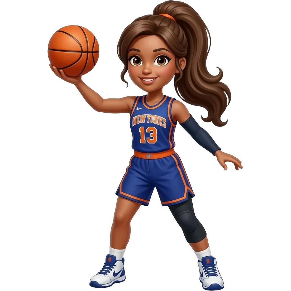 tanned brown female with brown long barbie ponytail hazel eyes playing ...