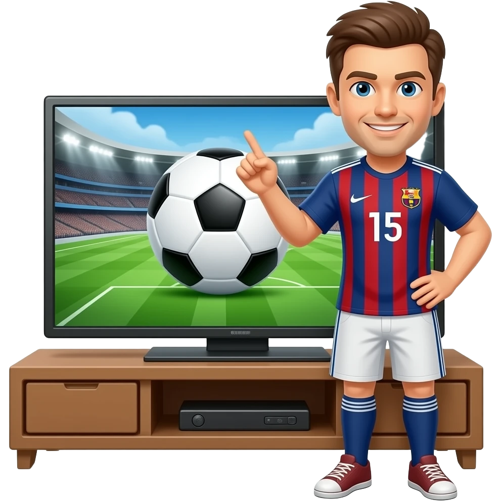 watching FIFA ON TV emoji | AI Emoji Generator