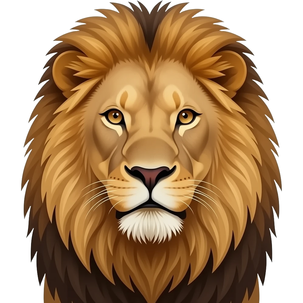 lion, male, tough, golden manes, portrait, front face + neck, realistic ...