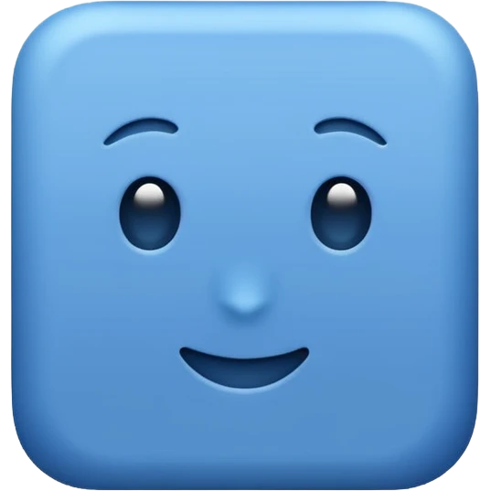 Make me a square and no faces os cute stuff all blue emoji | AI Emoji ...