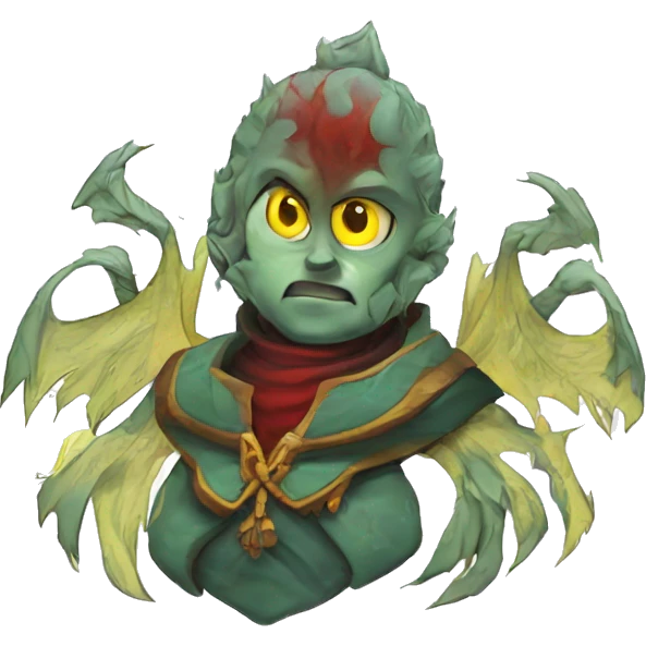 mysterious creature with yellow eyes emoji | AI Emoji Generator