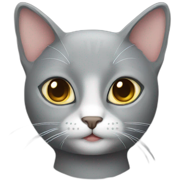 Grey cat emoji | AI Emoji Generator