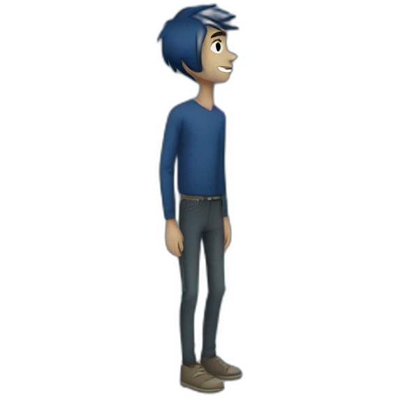 lonely boy in blue emoji | AI Emoji Generator
