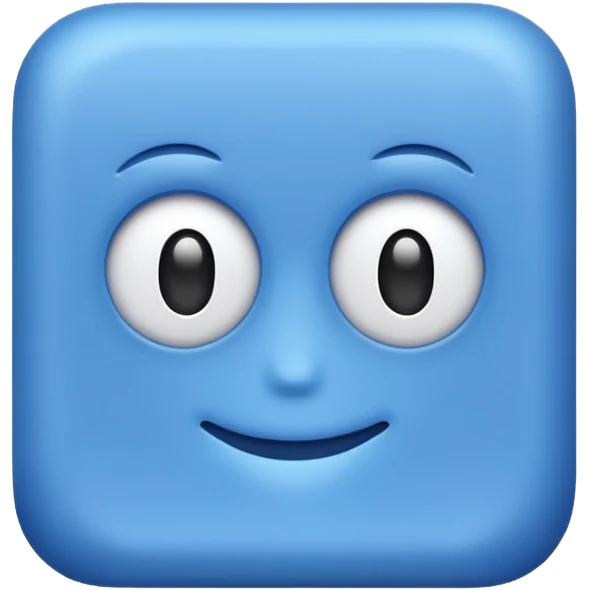 Make me a square and no faces os cute stuff all blue emoji | AI Emoji ...
