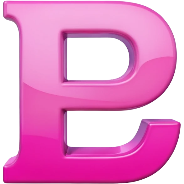 mix color pinks 3d letter p emoji | AI Emoji Generator