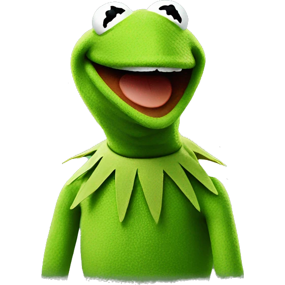 Happy Kermit the Frog emoji | AI Emoji Generator