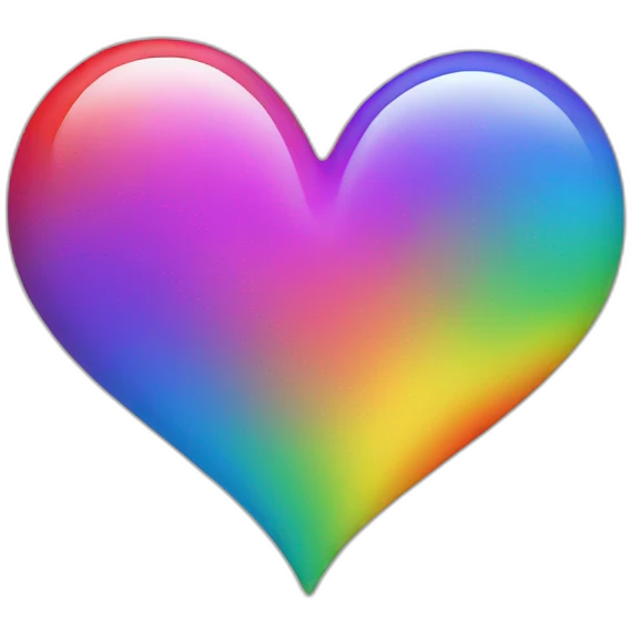 Rainbow heart emoji | AI Emoji Generator