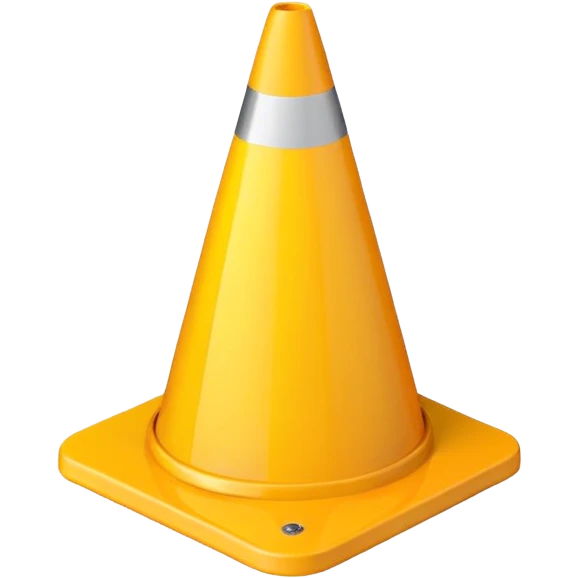 Warning Cone yellow emoji | AI Emoji Generator