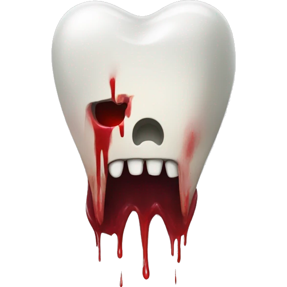 bloody tooth (no face) emoji | AI Emoji Generator