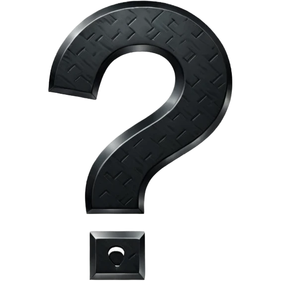 can you do one black question mark emoji | AI Emoji Generator