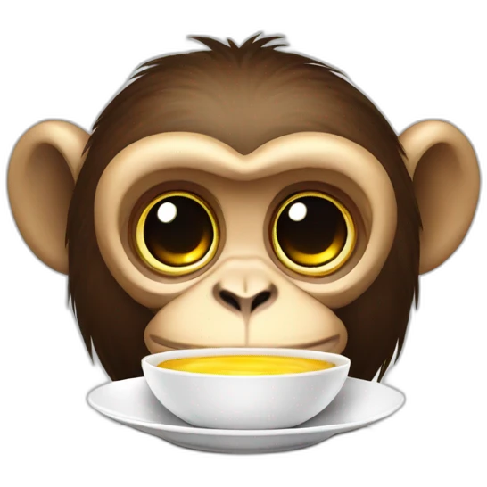 monkey with saucers emoji | AI Emoji Generator