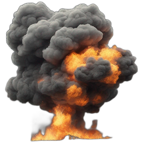 smoky cloud over ruined fire emoji | AI Emoji Generator