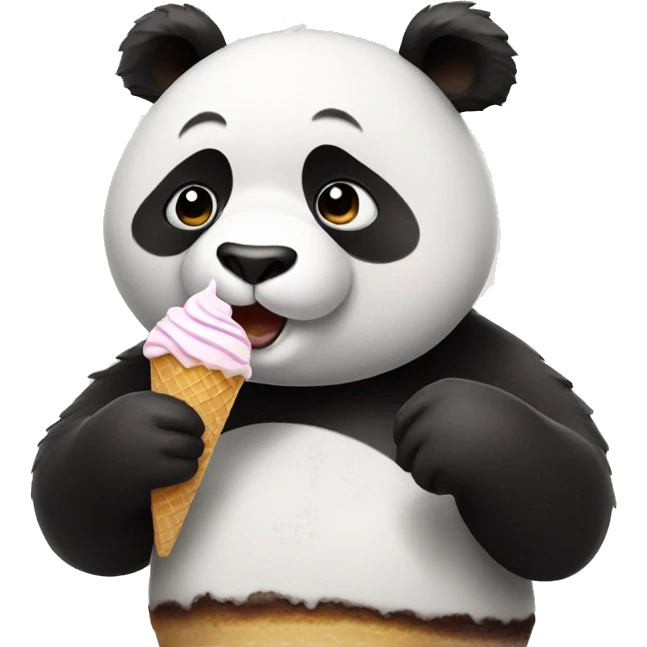 Panda eating ice cream emoji | AI Emoji Generator