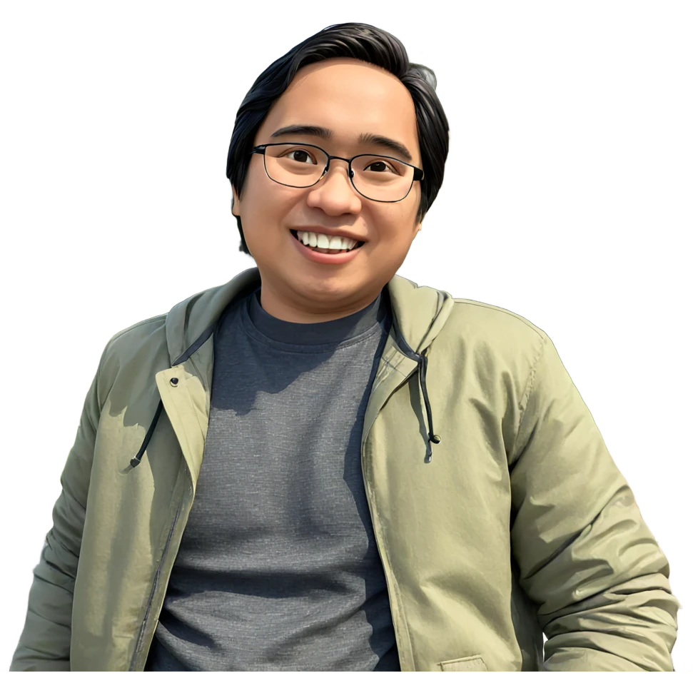 smiling boy in outdoor setting emoji | AI Emoji Generator