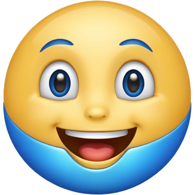 create a blue exited emoji emoji | AI Emoji Generator