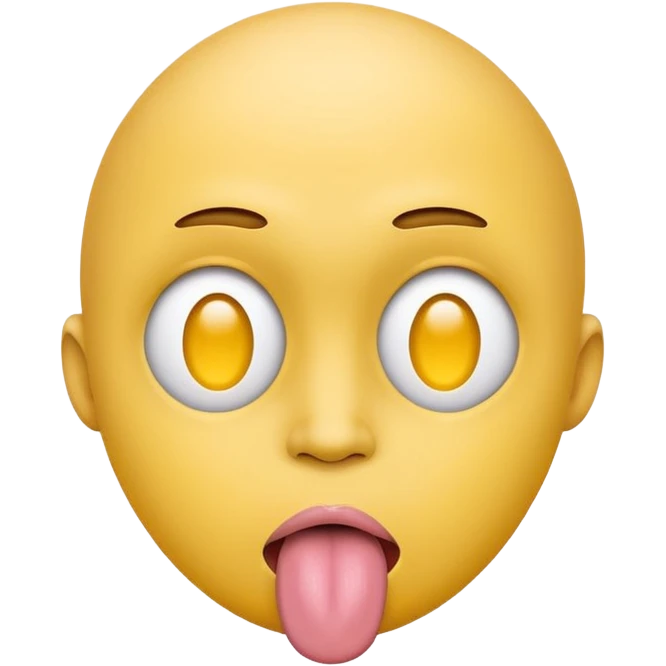 Doing the tongue out trend with the circle head one the normal yellow ...