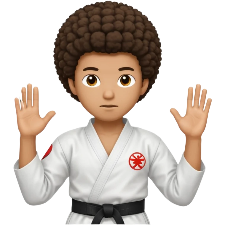black karate instructor with afro hair and a low taper haircut, and a ...